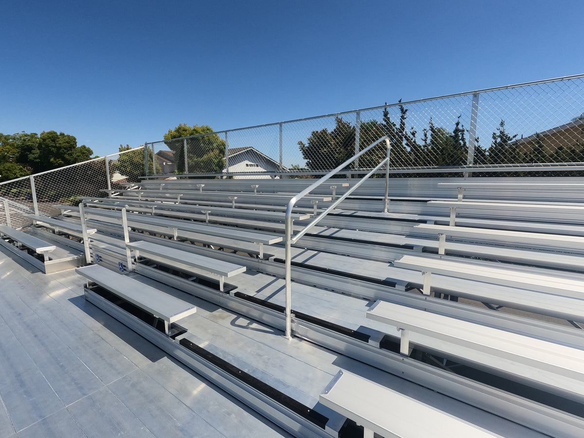 7 Row Elevated Bleacher - 27' Length — California Bleachers