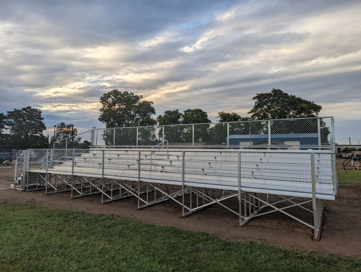 5 Rows Elevated Bleacher - 33' Length — California Bleachers