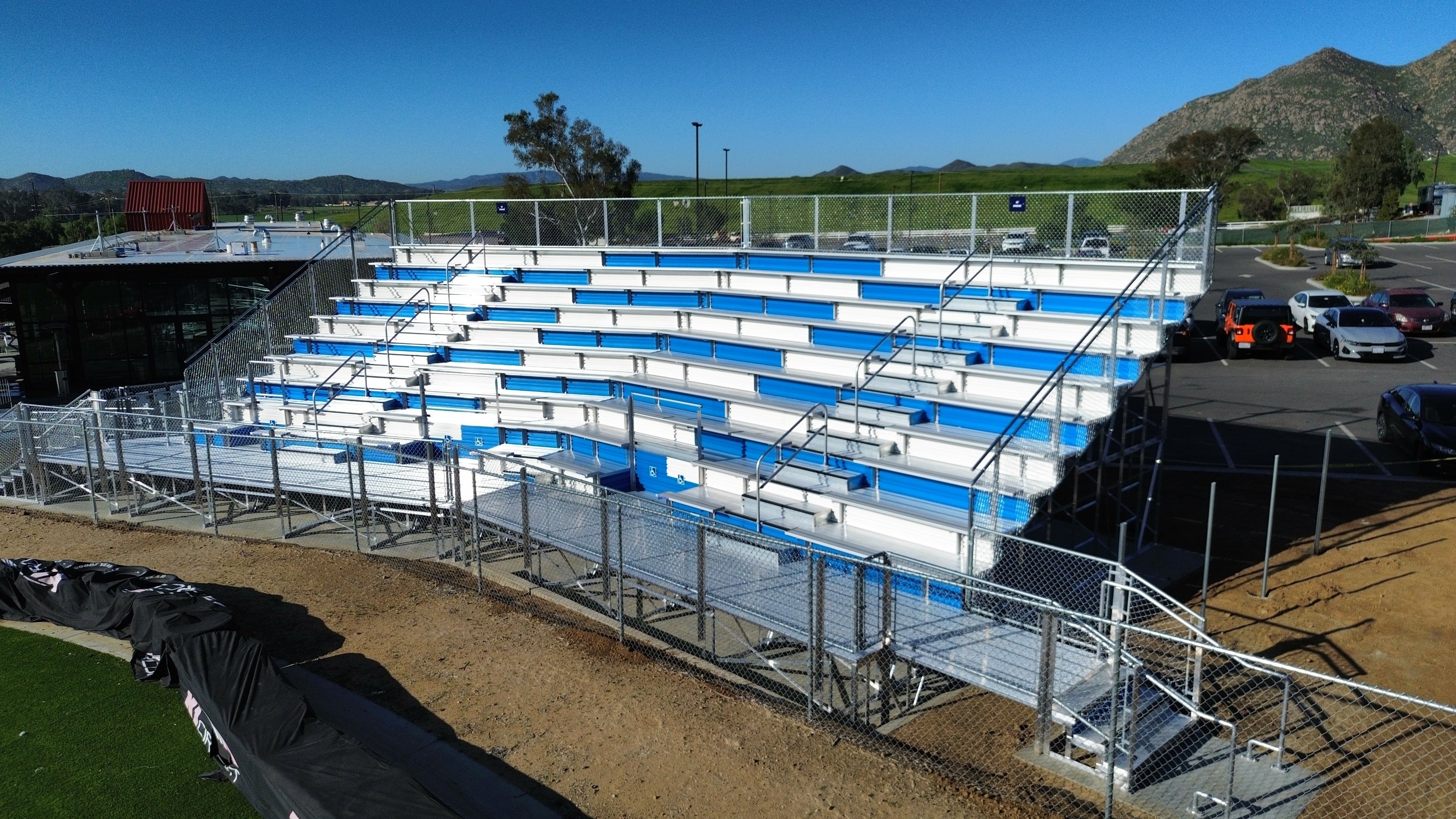 Custom Bleacher I-Beam Grandstand Manufacturer | California Bleachers